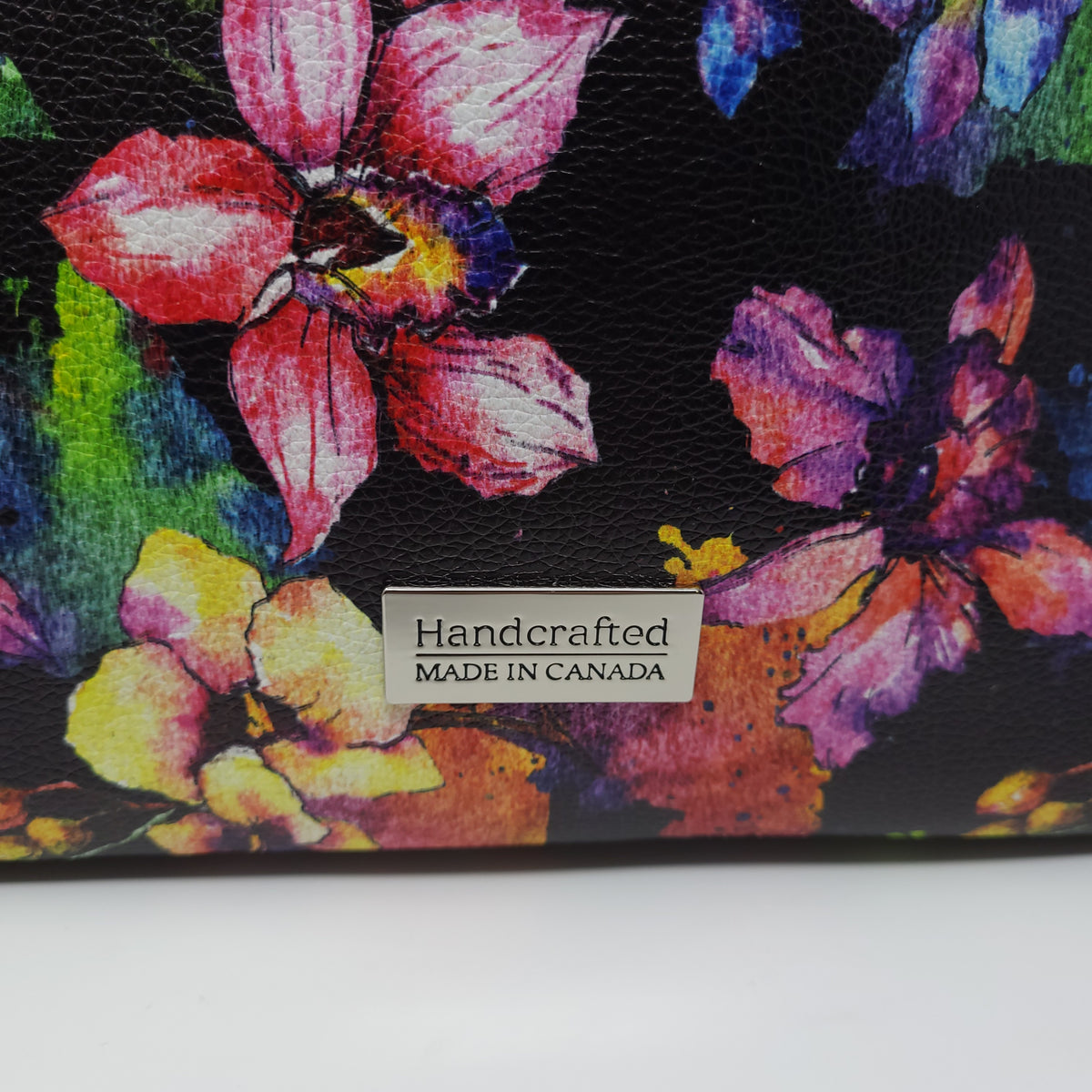 Hiraeth Handbag - Black Floral – Spack Craft